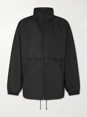 Saint Laurent Leather-trimmed Shell Jacket - Black