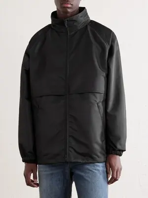 Saint Laurent Leather-trimmed Shell Jacket