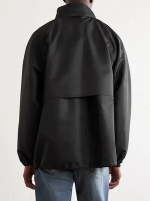 Saint Laurent Leather-trimmed Shell Jacket