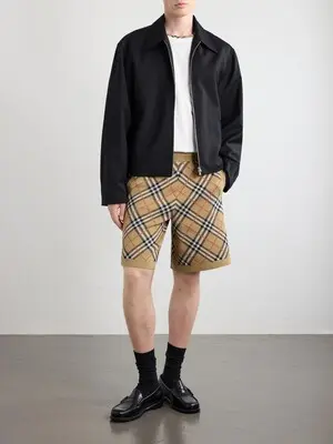 Burberry Knitted Check Straight-leg Shorts