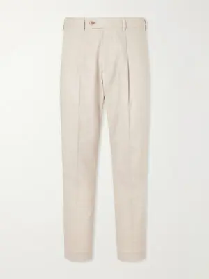Paul Smith Straight-leg Linen And Wool-blend Trousers