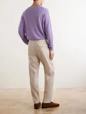 Paul Smith Straight-leg Linen And Wool-blend Trousers