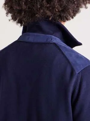 TOM FORD Slim-fit Merino Wool-blend And Suede Bomber Jacket