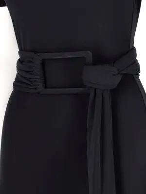 Alaïa Viscose Jersey Maxi Belt Dress