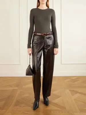 ARMA Palermo Leather Straight-leg Trousers