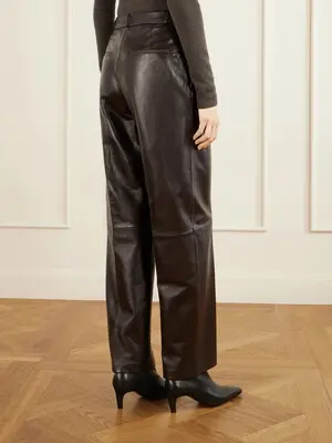 ARMA Palermo Leather Straight-leg Trousers