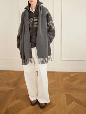 Brunello Cucinelli Fringed Cashmere Scarf