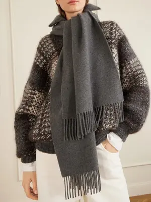 Brunello Cucinelli Fringed Cashmere Scarf
