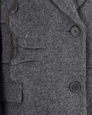 Prada Single-breasted Shetland Wool Coat