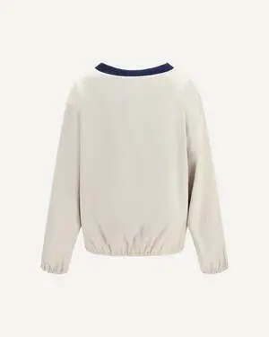Miu Miu Pongé Tec Sweatshirt - Cream