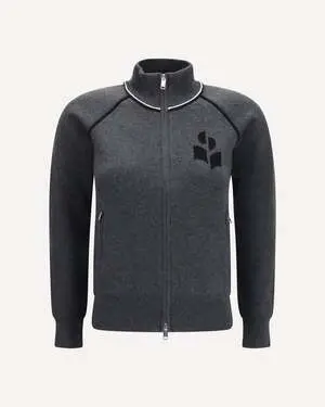 MARANT ETOILE Lanya Logo And Zip Cardigan