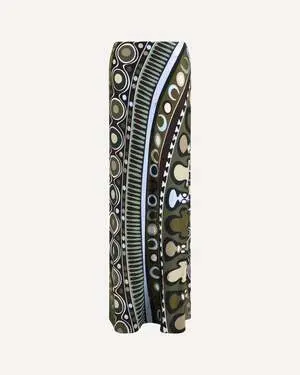 Emilio Pucci Satin Skirt With Solei Print - Multicolour