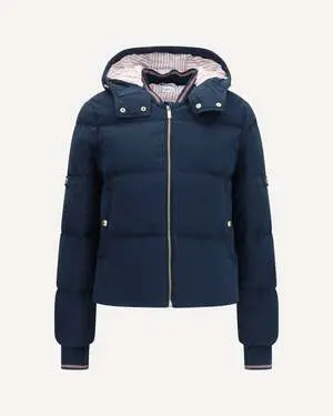 Thom Browne Waxed Technical Puffer Jacket With Hood