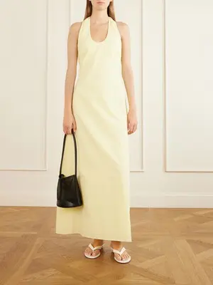 SIR. Rochelle Knotted Cotton Maxi Dress - Yellow