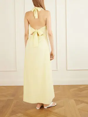 SIR. Rochelle Knotted Cotton Maxi Dress - Yellow