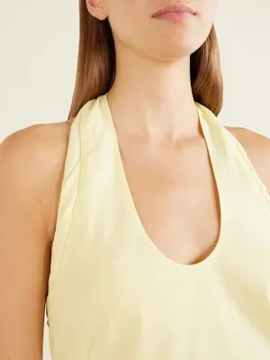 SIR. Rochelle Knotted Cotton Maxi Dress - Yellow