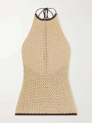 SIR. Ellinor Crocheted Cotton Tank - Beige