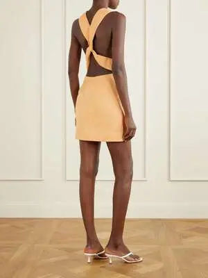 SIR. Thora Open-back Linen Mini Dress