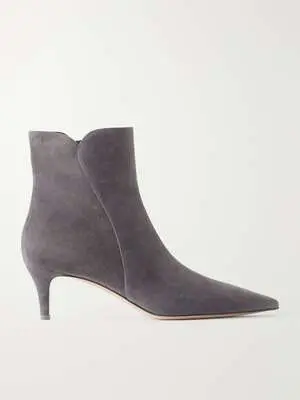 GIANVITO ROSSI Levy 55 Suede Ankle Boots - Gray