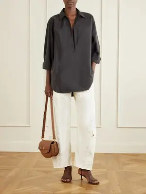 TOD'S Tracollina Leather Shoulder Bag - Brown