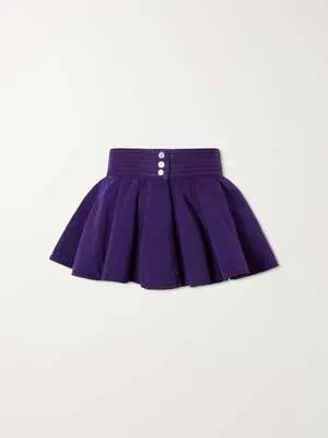 Alaïa Peplum Pleated Denim Belt - Violet