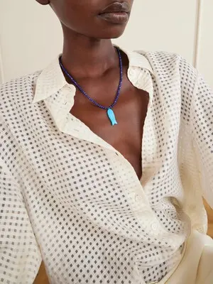 JENNIFER BEHR Elva Beaded Pendant Necklace