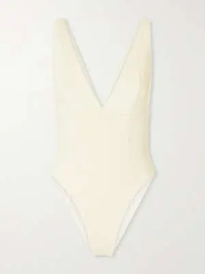 HAIGHT. Raquel Ribbed Swimsuit - Cream