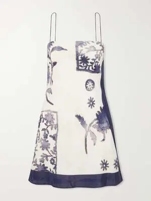 SIR. Philippa Floral-printed Crepe De Chine Mini Dress - Multi