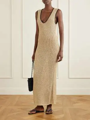 SIR. Ellinor Open-knit Cotton Dress