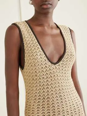 SIR. Ellinor Open-knit Cotton Dress