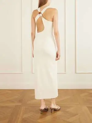 SIR. Saba Embellished Crepe Midi Dress