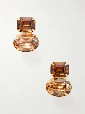 JENNIFER BEHR Jennifer Behr Maureen Crystal Drop Earrings Metallic