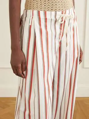 SIR. Alva Striped Cotton Wide-leg Pants