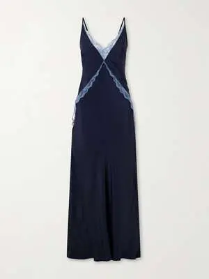 SIR. Elsie Lace-trimmed Crepe Gown