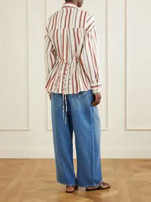SIR. Alva Striped Cotton-poplin Shirt