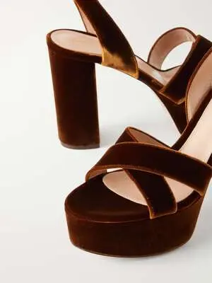 GIANVITO ROSSI Sabrina 70 Velvet Sandals