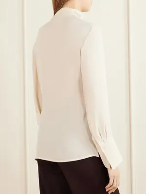 Victoria Beckham Pleated Georgette Blouse