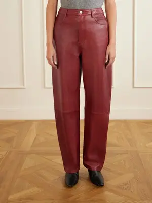 ARMA Leather Wide-leg Pants
