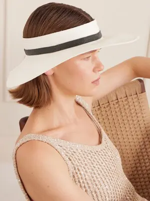 Brunello Cucinelli Bead-embellished Visor Hat