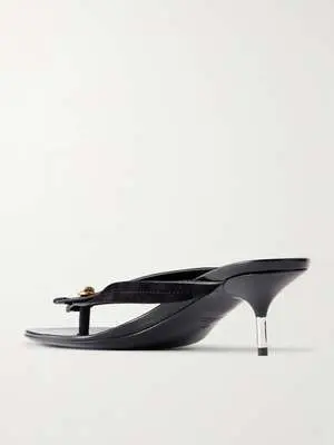Versace Medusa-embellished Leather Thong Sandals