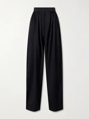 Sportmax Wool Wide-leg Trousers - Black