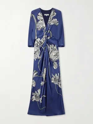 ANDRES OTALORA Olanna Printed Gathered Maxi Dress