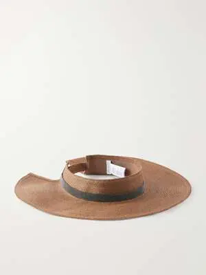 Brunello Cucinelli Bead-embellished Hemp-blend Hat - Brown