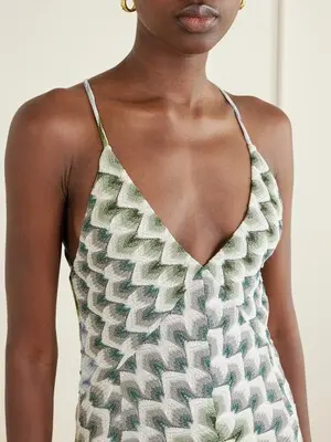 Missoni Paneled Crochet-knit Maxi Dress
