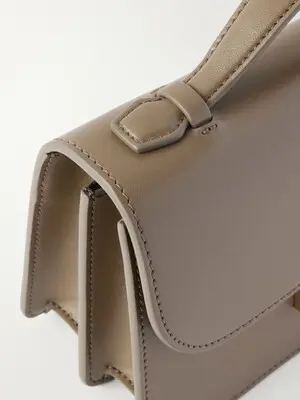 Victoria Beckham Dorian Leather Clutch - Gray