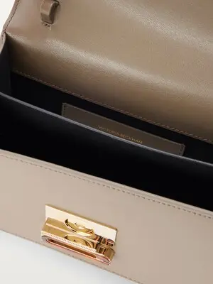 Victoria Beckham Dorian Leather Clutch - Gray
