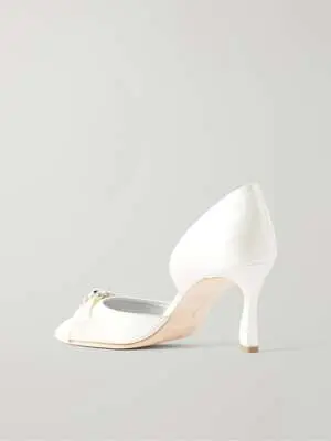 Manolo Blahnik Apidosa 70 Embellished Satin Pumps