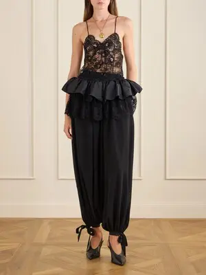Chloé Silk Crepe De Chine Balloon Pants