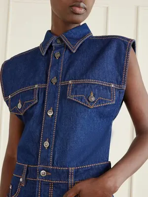 Versace Paneled Denim Mini Dress