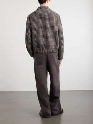 SLOWEAR Montedoro Il Primo Checked Stretch-wool Blouson Jacket